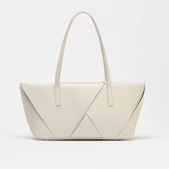 Zara | Bags | Zara Woven Elongated Bag Minimalist Design Ecru | Poshmark